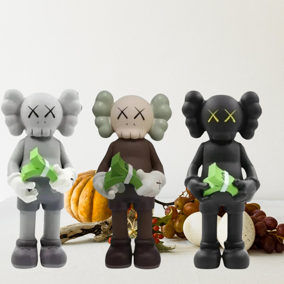 KAWS Inspired Money Counting Statue Modern Art Decor Hypebeast Figure ...