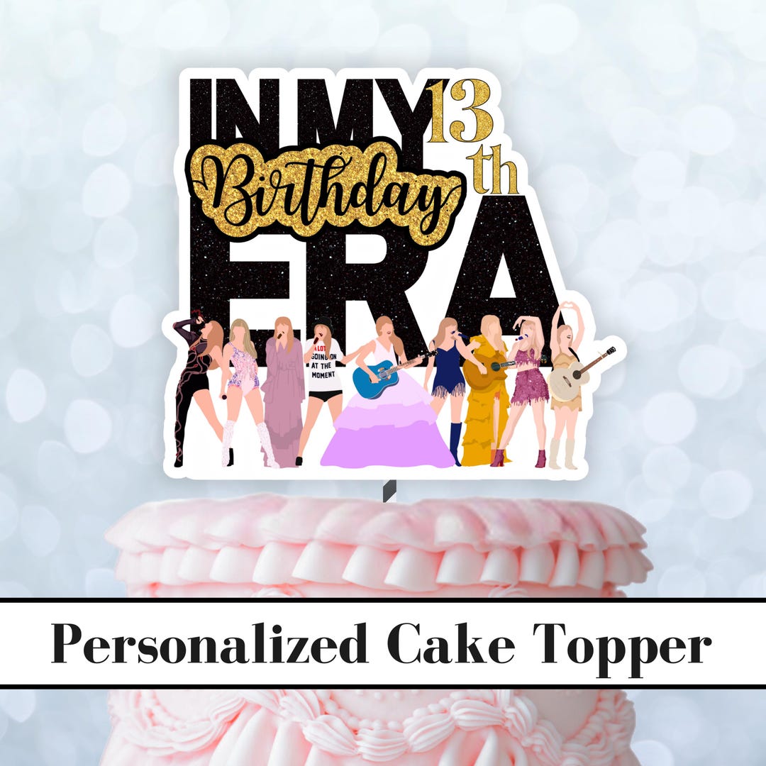 Taylor Cake Topper Birthday Eras Outfit Swifty Party Cake Decor Taylor ...