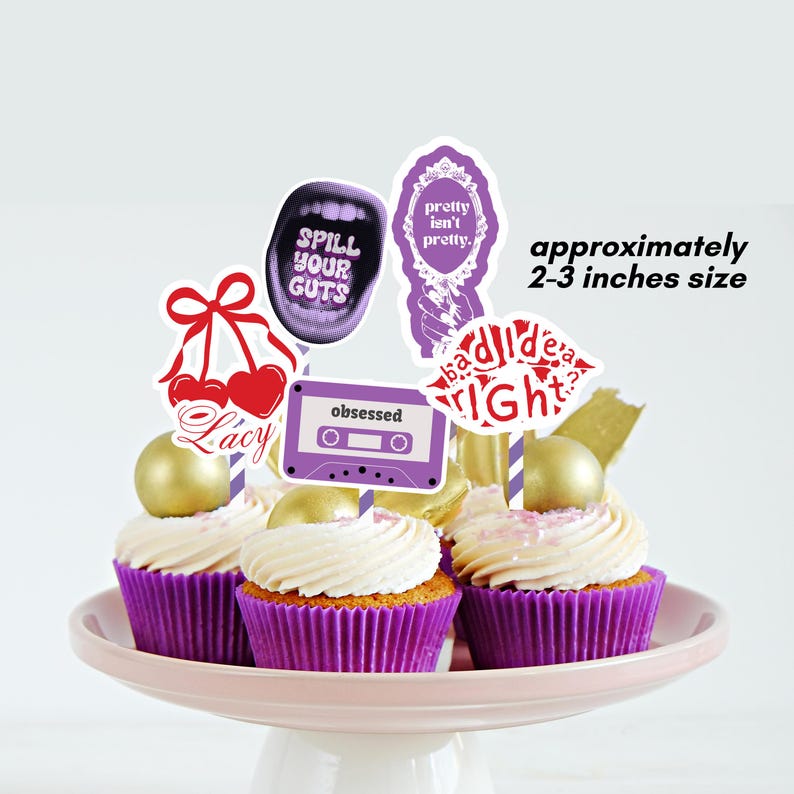 Cupcake Toppers Printable Cupcake Decor Olivia Birthday Party Cake ...