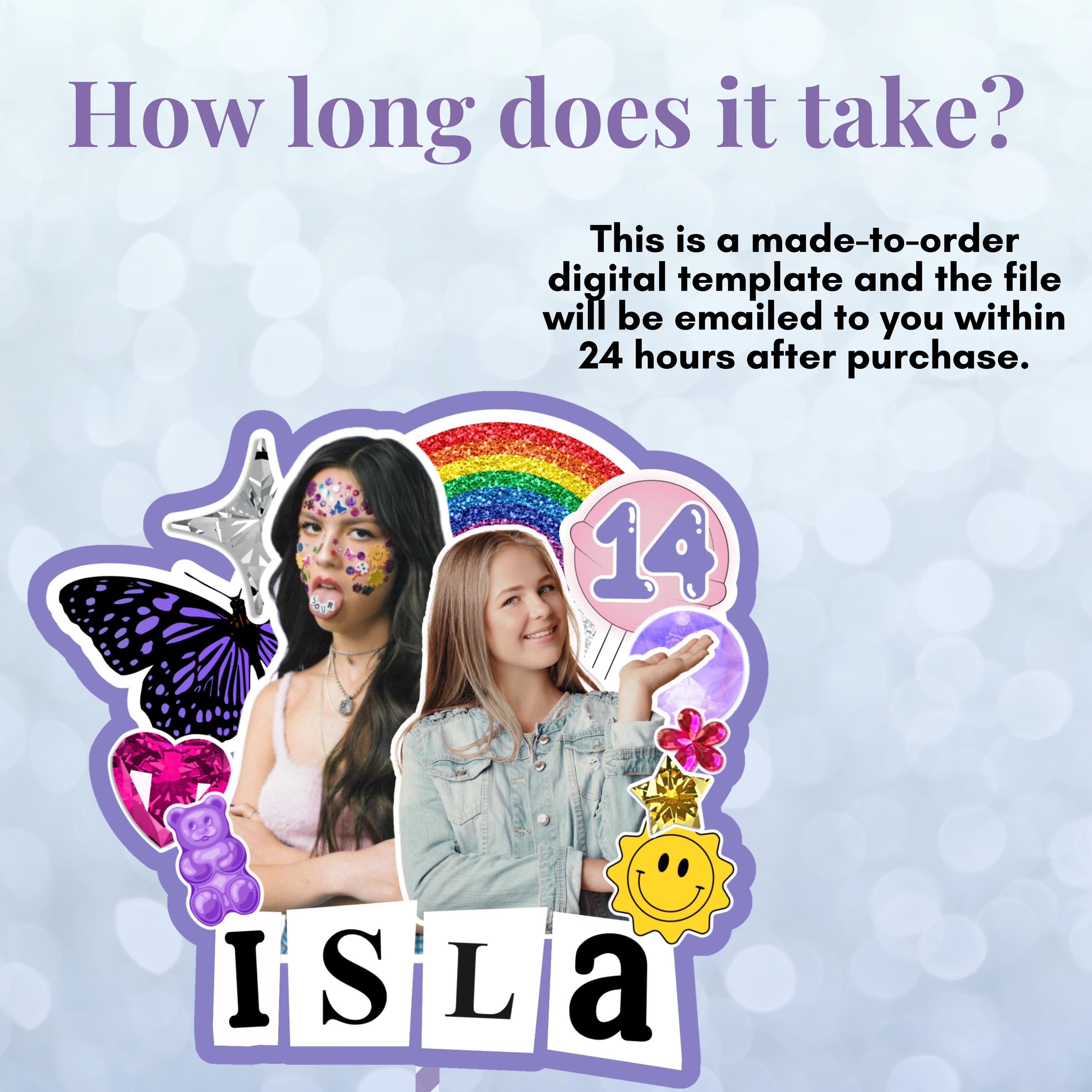 Custom Cake Topper Custom Face Cake Topper Sour Birthday Template ...
