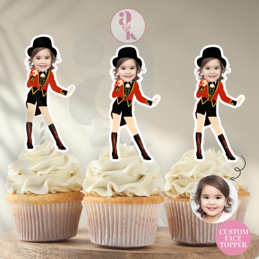 Taylor Cupcake Topper Custom Face Eras Tour Outfit Swifty Birthday ...