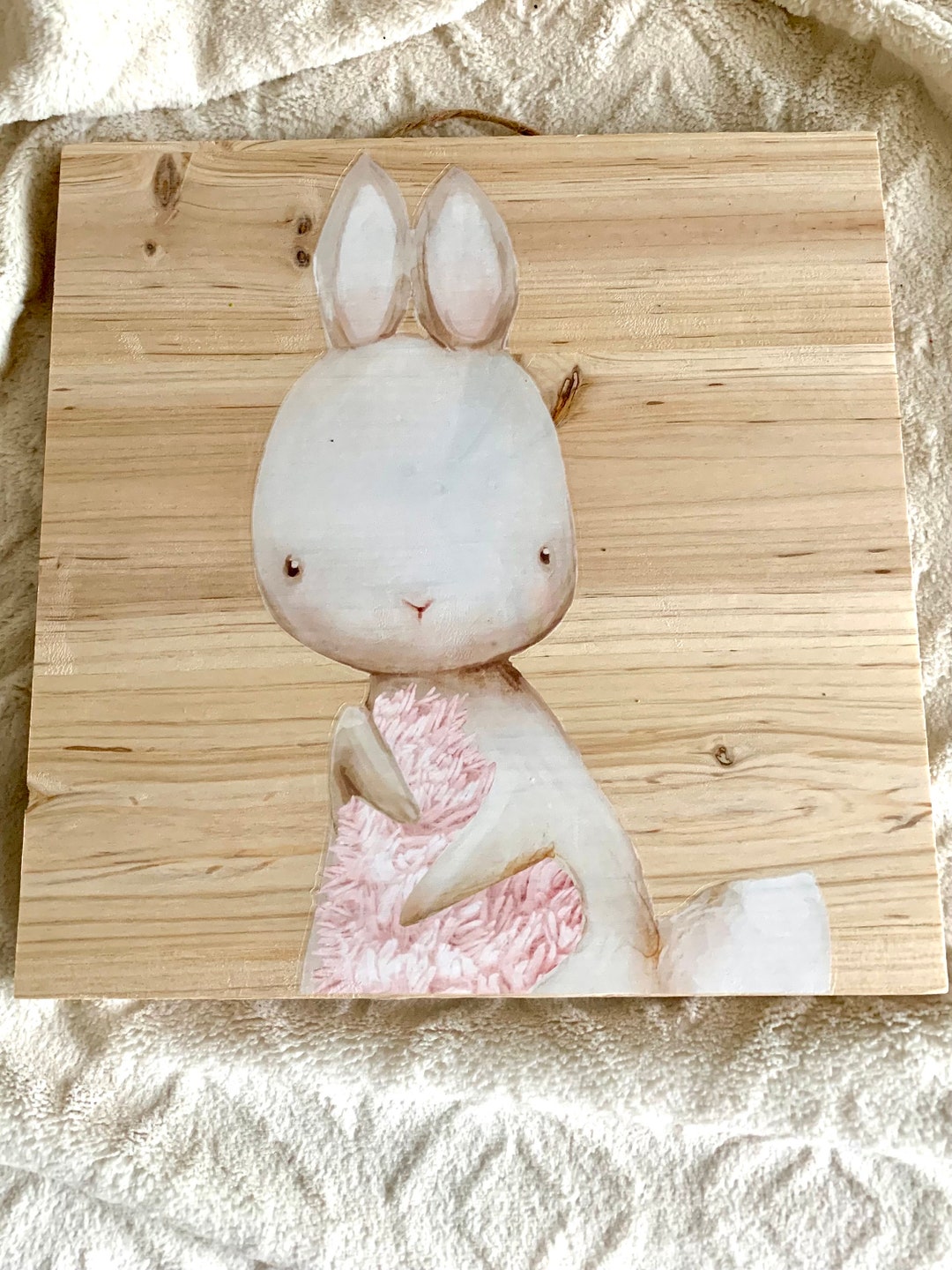 Bunny Sign for Babys Room Sign With Bunny for Babys Room - Etsy