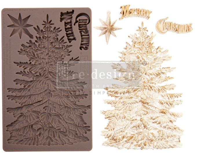 Christmas Tree Mould for Clay Mould for Crafting Mould With Stars for ...