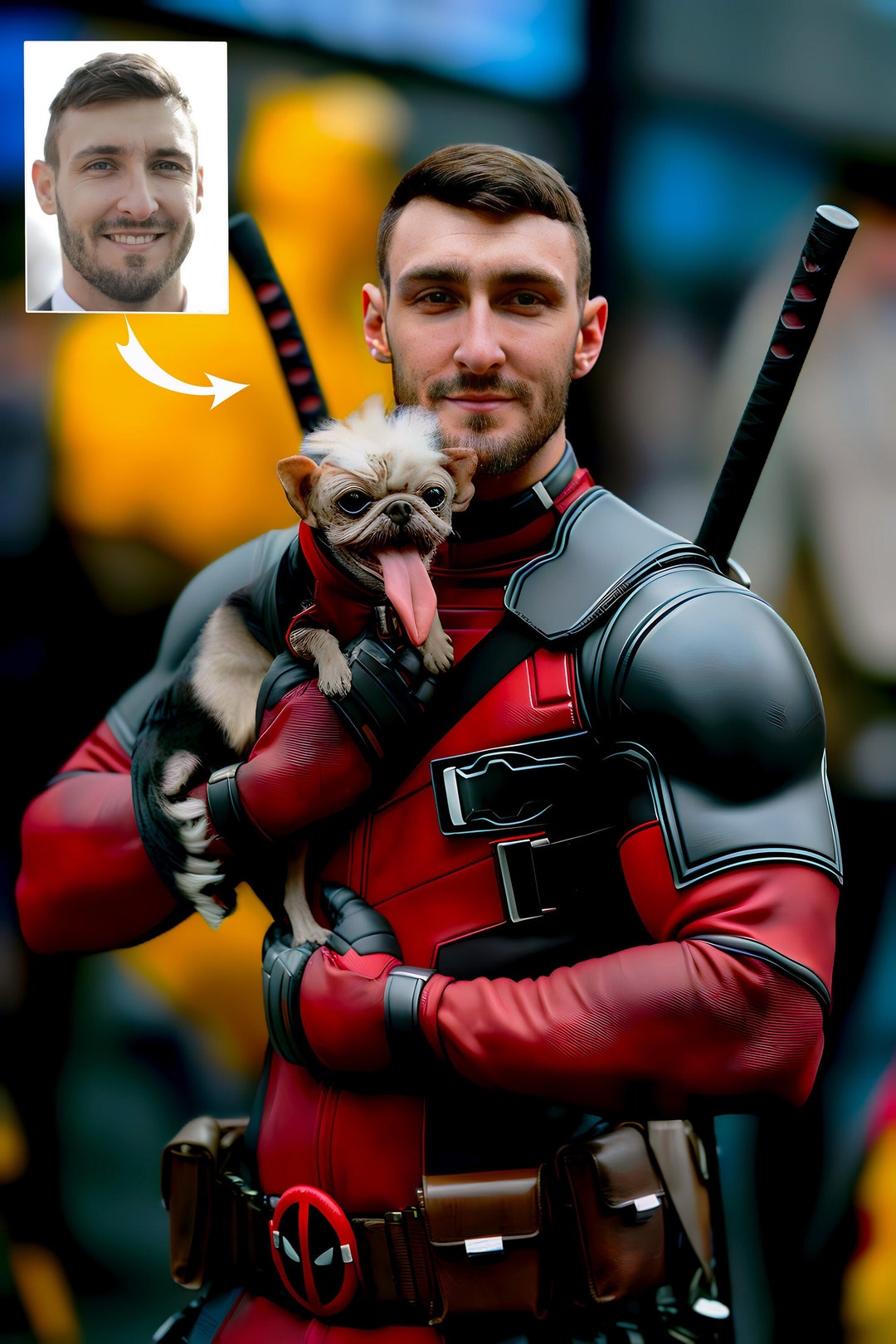 Deadpool AI Custom Portraits From Deadpool & Wolverine Personalized Custom Adult Portraits ...