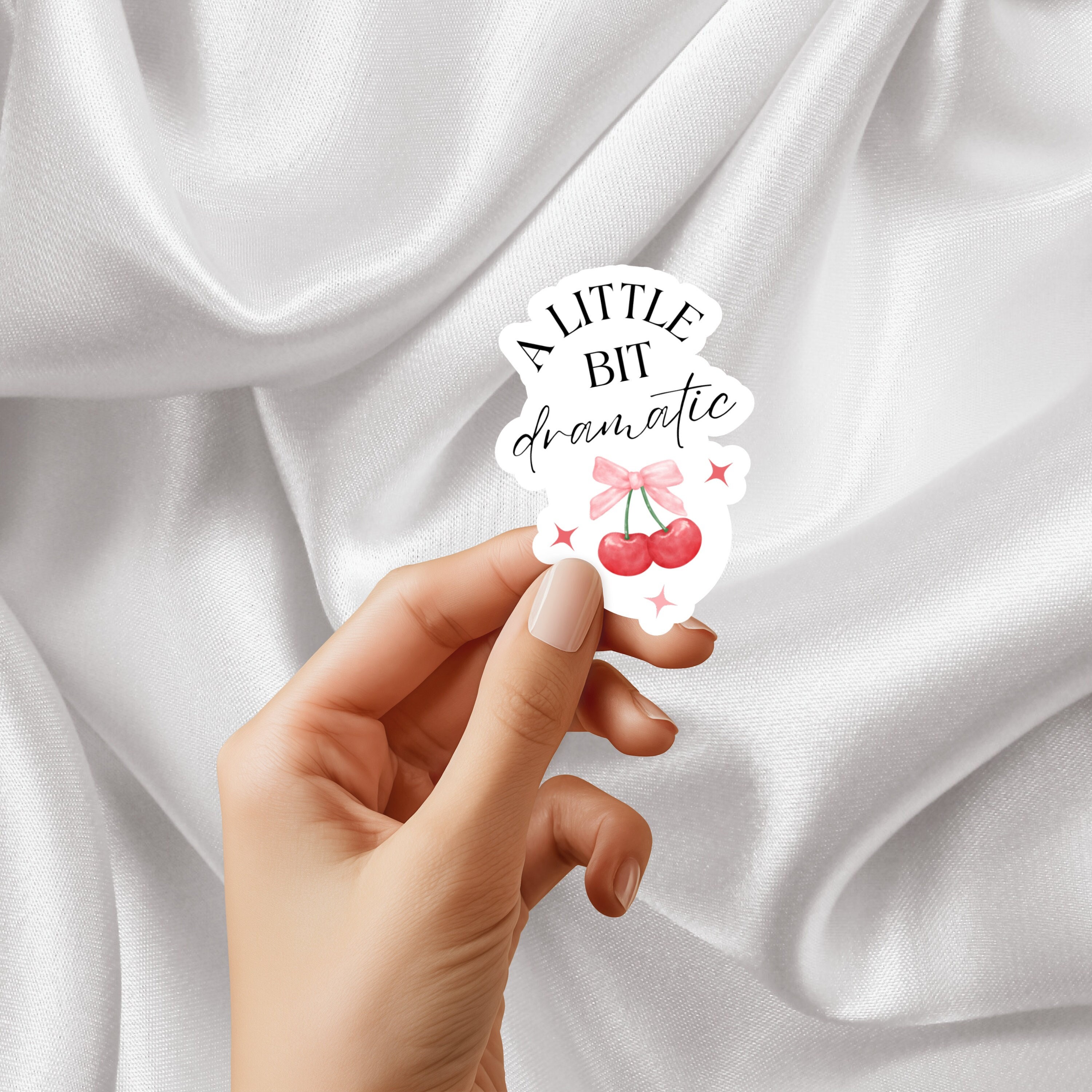 Just A Little Bit Dramatic Sticker | Cute Girly Sticker | Sticker for ...