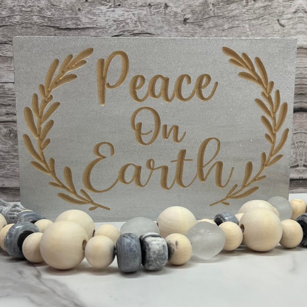 Peace on Earth Sign - Etsy