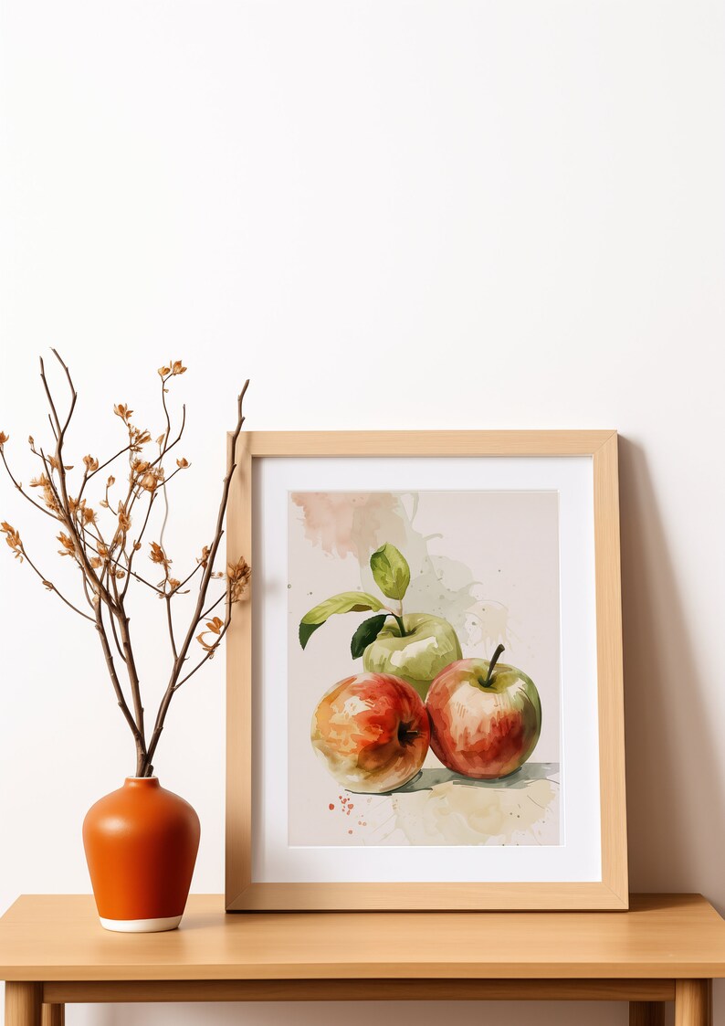 Apple Digital Art, Apple Print, Apple Wall Art, Red Apples, Apples ...