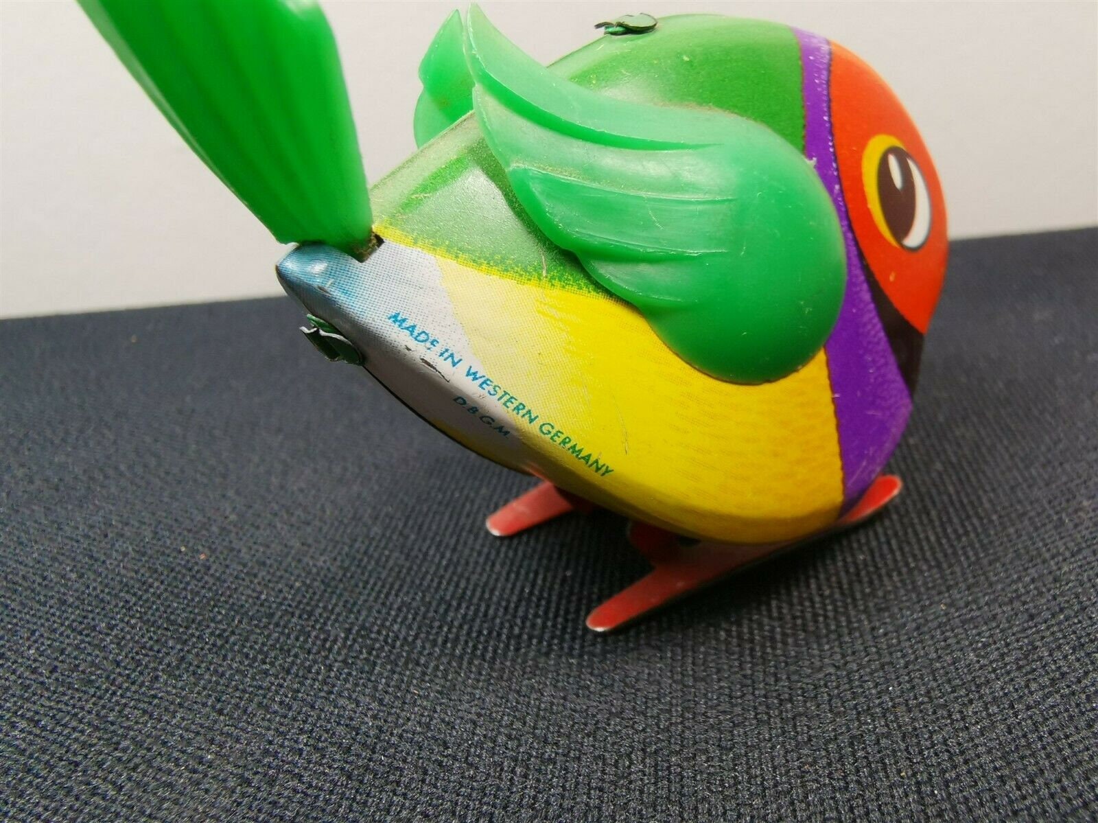 Vintage Bird Clock Work Wind up Toy Tinplate Tin Plate Metal | Etsy