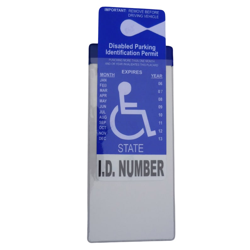 Handicap Parking Placard Holder - Mirortag Silver, Magnetically Display ...