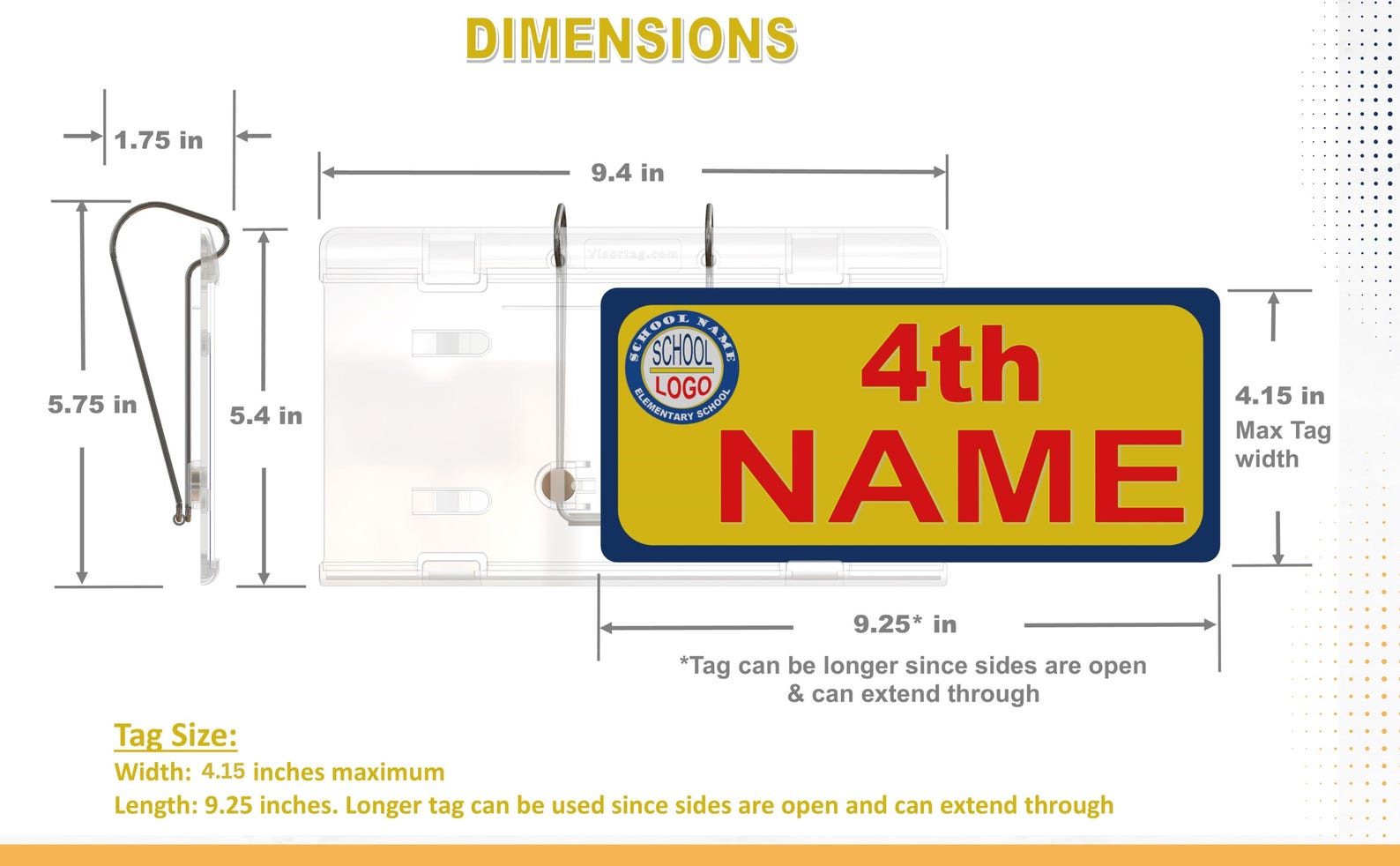 Student Pick up Permit Holder, Carpool Lane Display, Swing It Down to ...