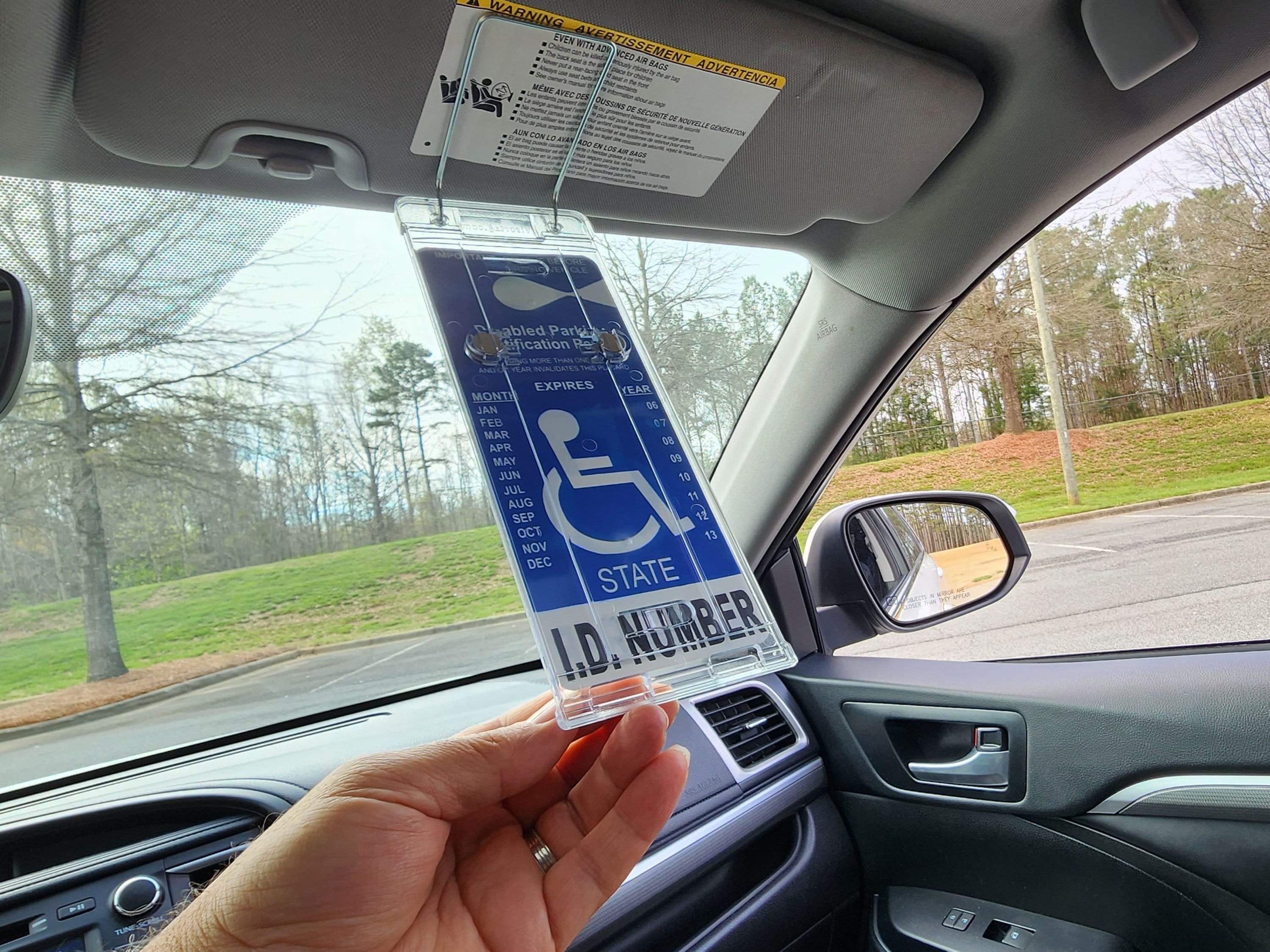 Best Handicap Parking Tag Holder V115. Easily Protect, Display & Swing ...