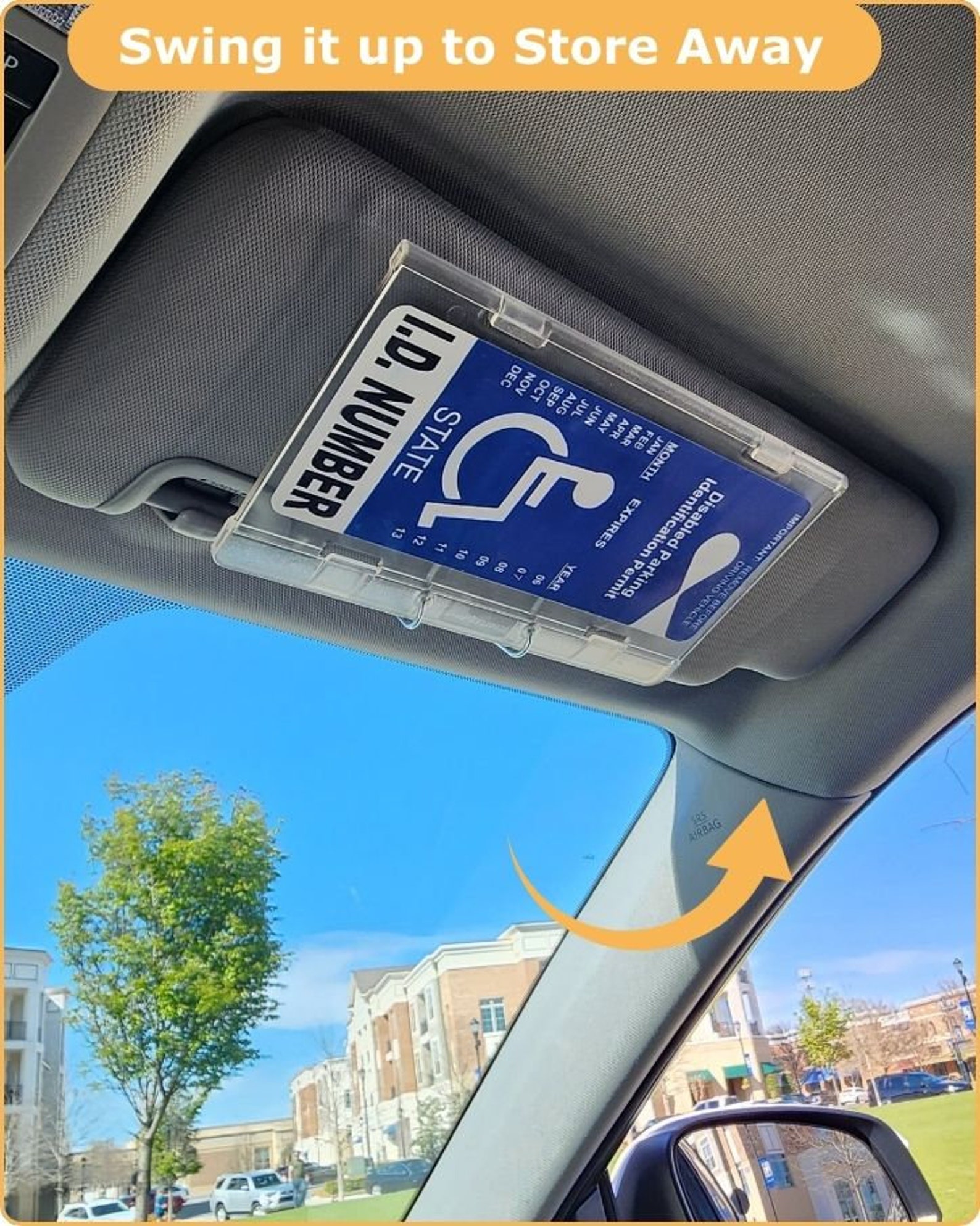 Handicap Parking Placard Holder – Visortag Horizontal Protect, Display ...