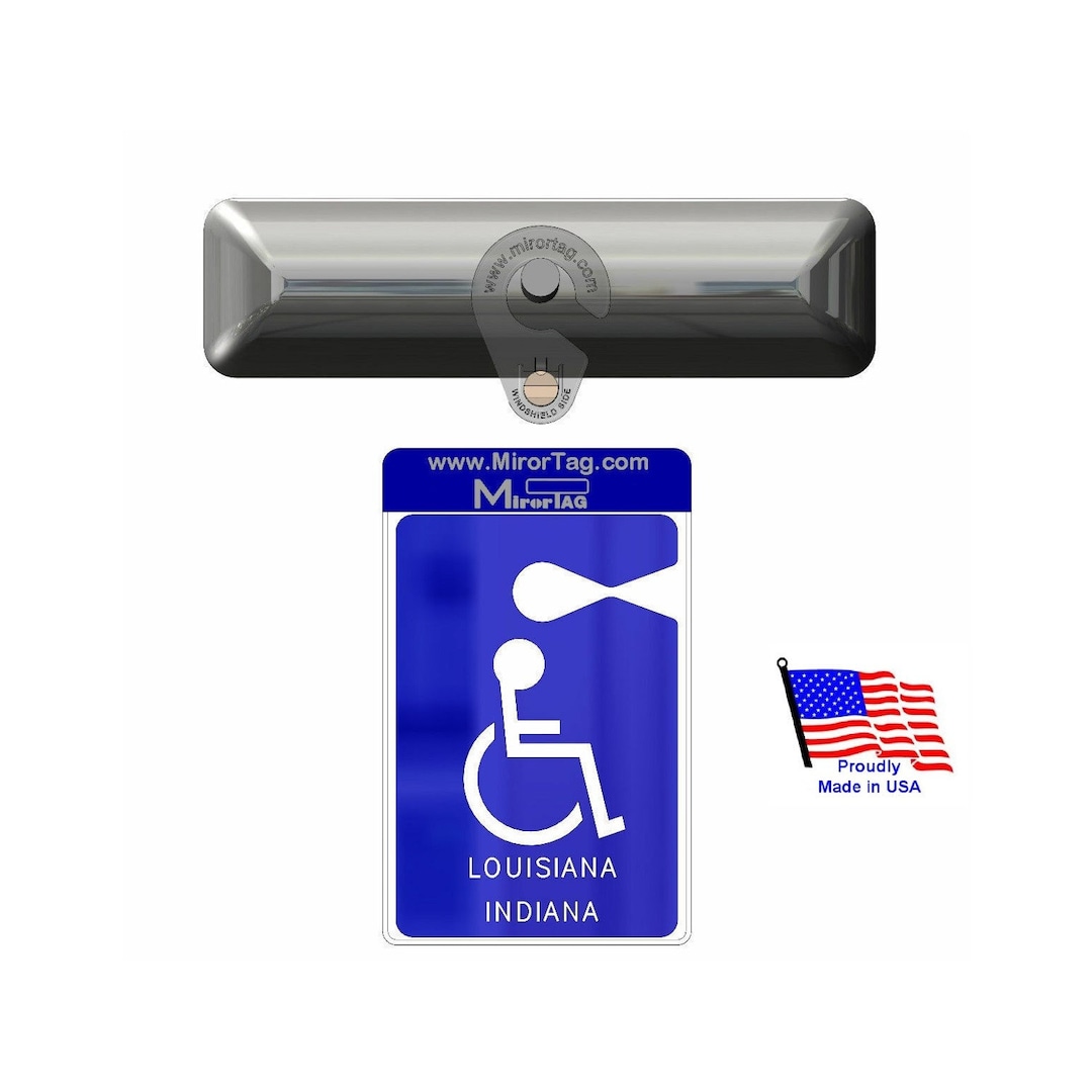 Handicap Parking Placard Tag Holder - Short Size for Louisiana ...