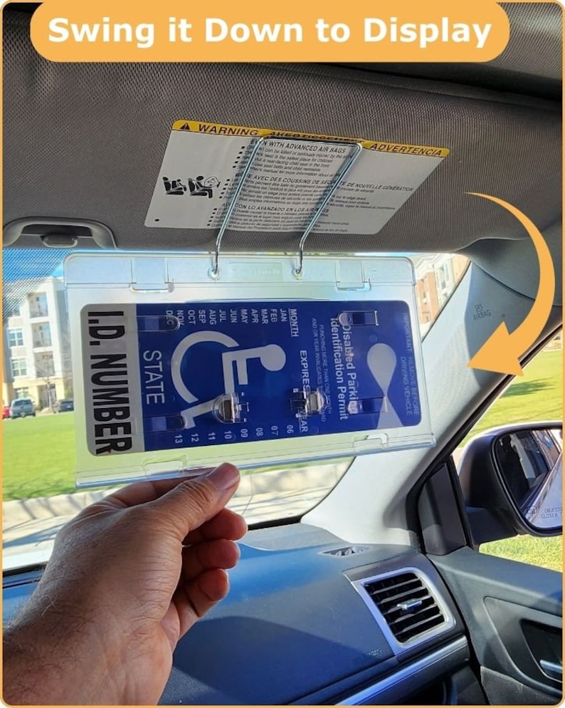 Handicap Parking Placard Holder – Visortag Horizontal Protect, Display ...