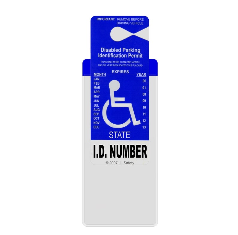 Handicap Parking Placard Tag Holder - Short Size for Louisiana ...