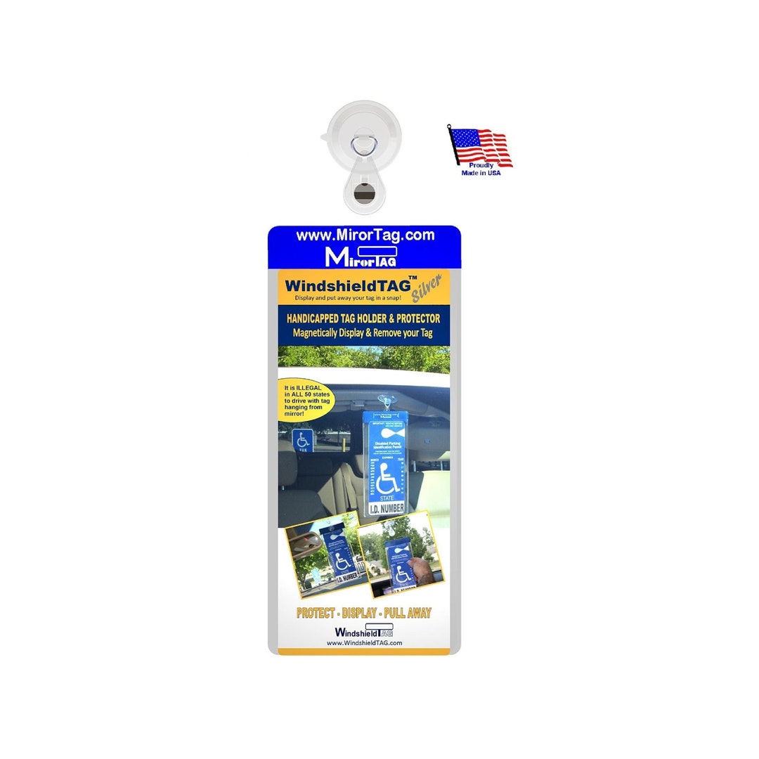 Handicap Placard Protective Holder With Suction Cup. Magnetically ...