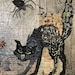 Black Cat Collage Pattern by Laura Heine, Halloween, LHFWBLACKCAT - Etsy