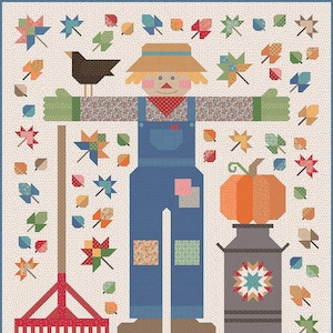 The Quilted Scarecrow Quilt Pattern, Lori Holt Fabric, Autumn Fall ...