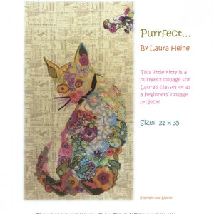 Purrfect Cat Collage Pattern by Laura Heine LHFWPUR - Etsy