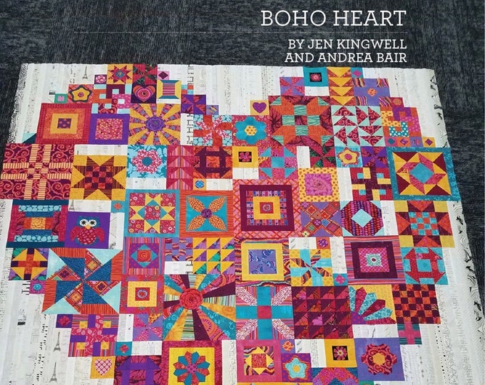 Boho Heart Pattern Booklet by Jen Kingwell Designs, JKD-8588 - Etsy