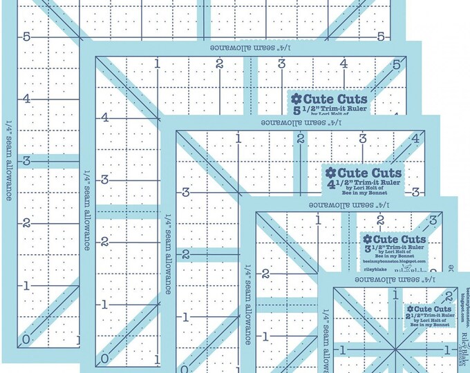 Lori Holt Cute Cuts Square Ruler Pack 5pc Quilting Rulers - Etsy