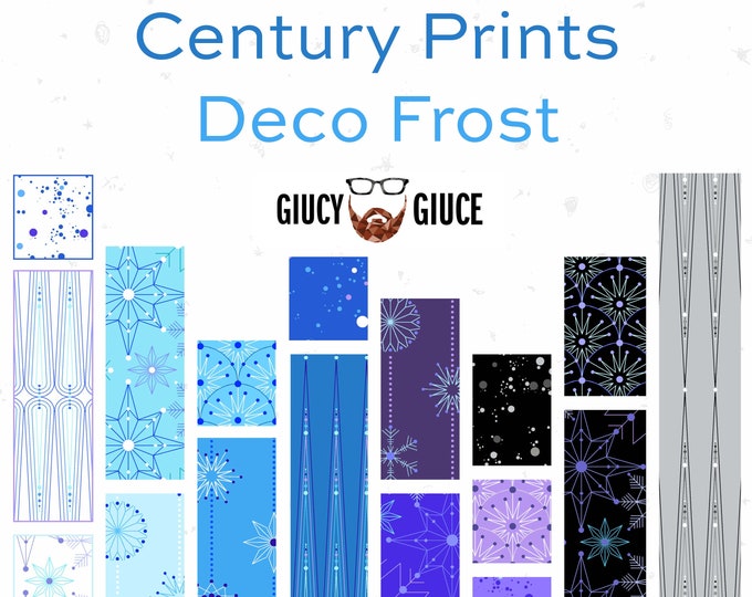 Giucy Giuce Deco Frost Fabric Fat Quarter Bundle for Andover Fabrics ...