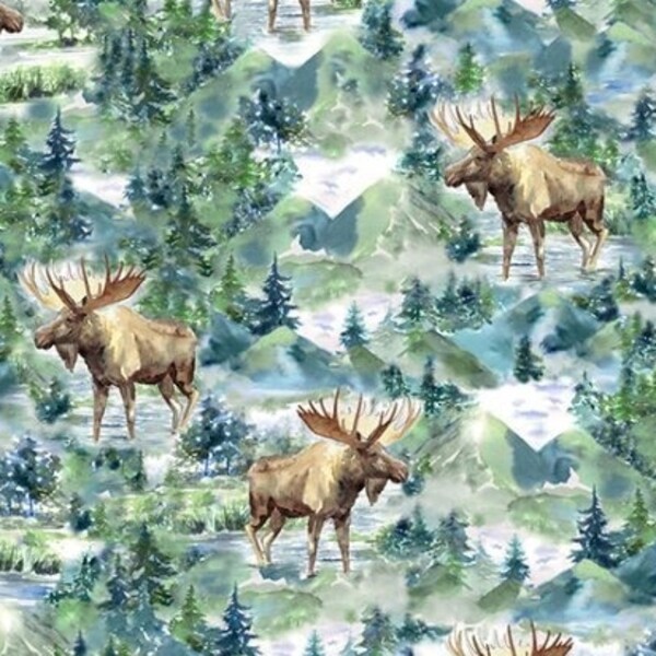 Moose Fabric - Etsy