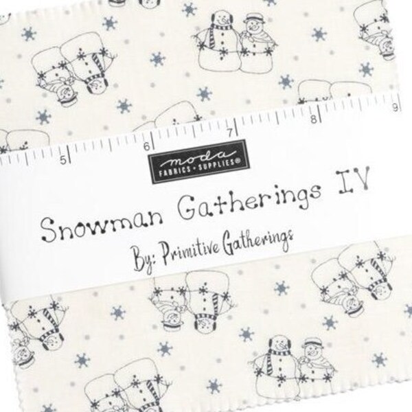 Snowman Charm Pack Fabric - Etsy