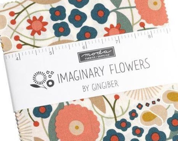 Imaginary Flowers Fabric Charm Pack, 5" Fabric Squares, Floral Flowers ...