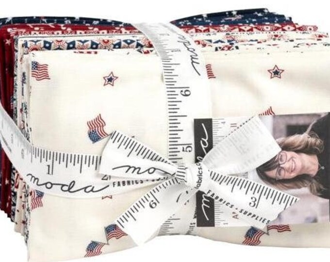 Moda American Gatherings II Fabric Fat Eighth Bundle, 34pc, Patriotic ...