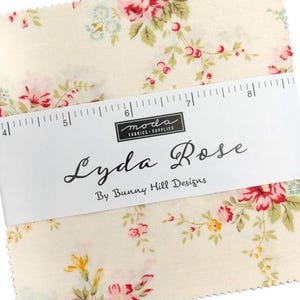 PRE-ORDER, Moda Lyda Rose Charm Pack, 5" Fabric Squares, Bunny Hill Designs Fabric, Floral ...