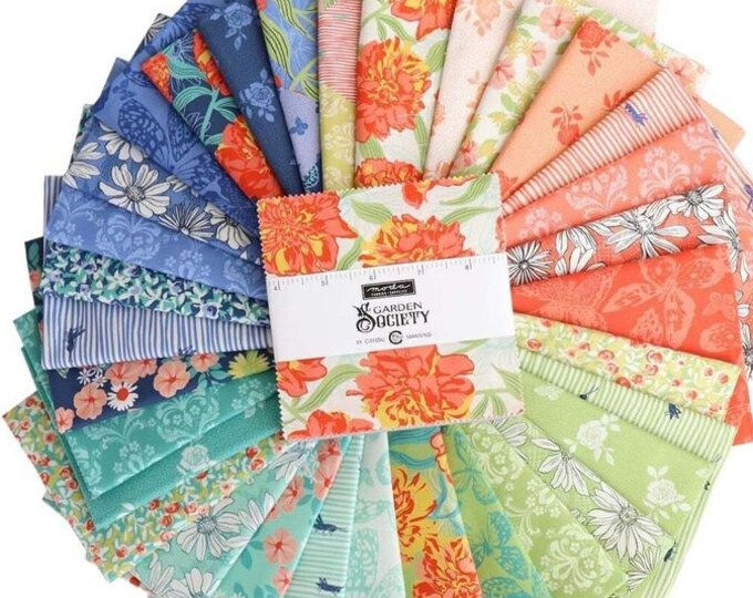 Moda Garden Society 5" Charm Pack Fabric Squares by Crystal Manning ...