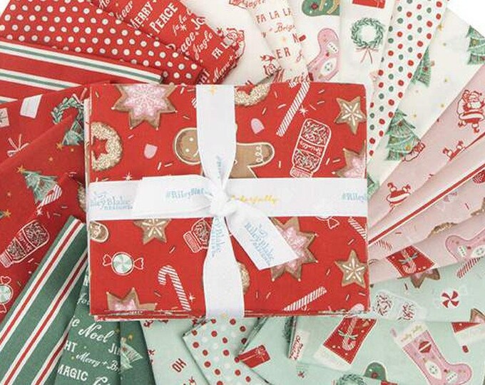 Riley Blake Holiday Cheer, Fat Quarter Bundle, 24pc, My Mind's Eye ...