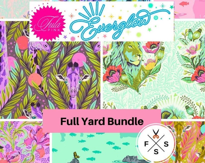 Tula Pink Everglow Full Yard Bundle, Entire Collection 8 Pieces, Free ...
