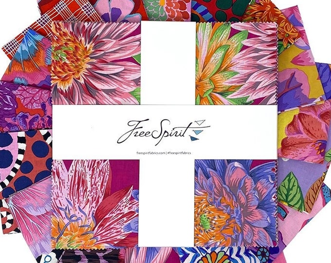 Kaffe Fassett August 2023 Hot, 10" Layer Cake, Fabric Squares, Free ...