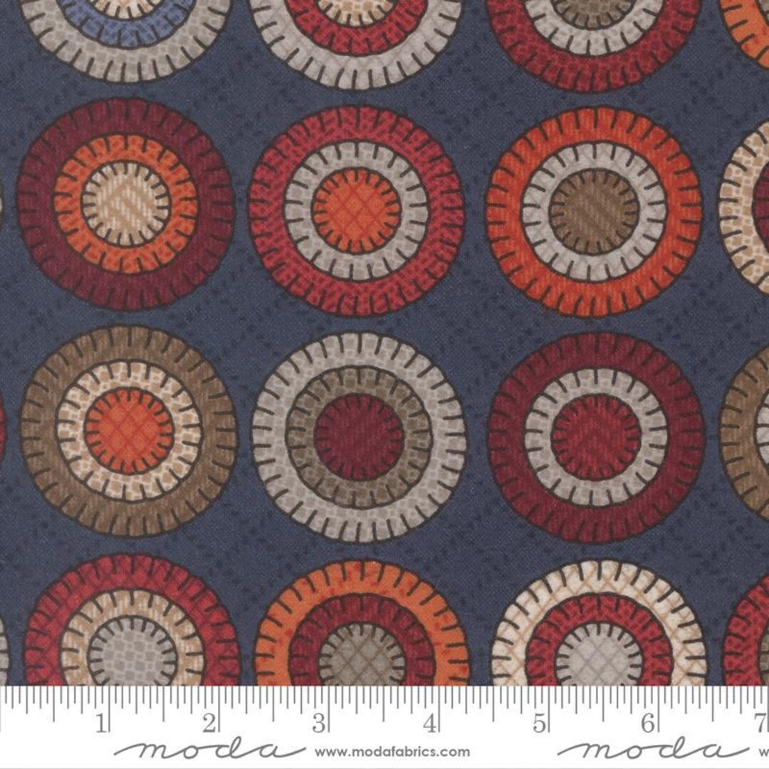 Moda Prairie Gatherings Flannel Indigo 49301-16F, Primitive Gatherings ...
