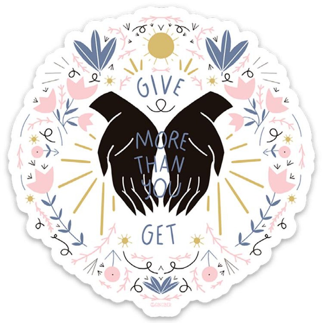 Give More, Die Cut Matte Vinyl Sticker, by Gingiber for Moda Fabrics ...