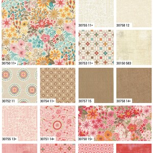 PRE-ORDER, Sunday Brunch Fat Quarter Bundle, 34pc, Basicgrey for Moda Fabric, Floral Flowers ...
