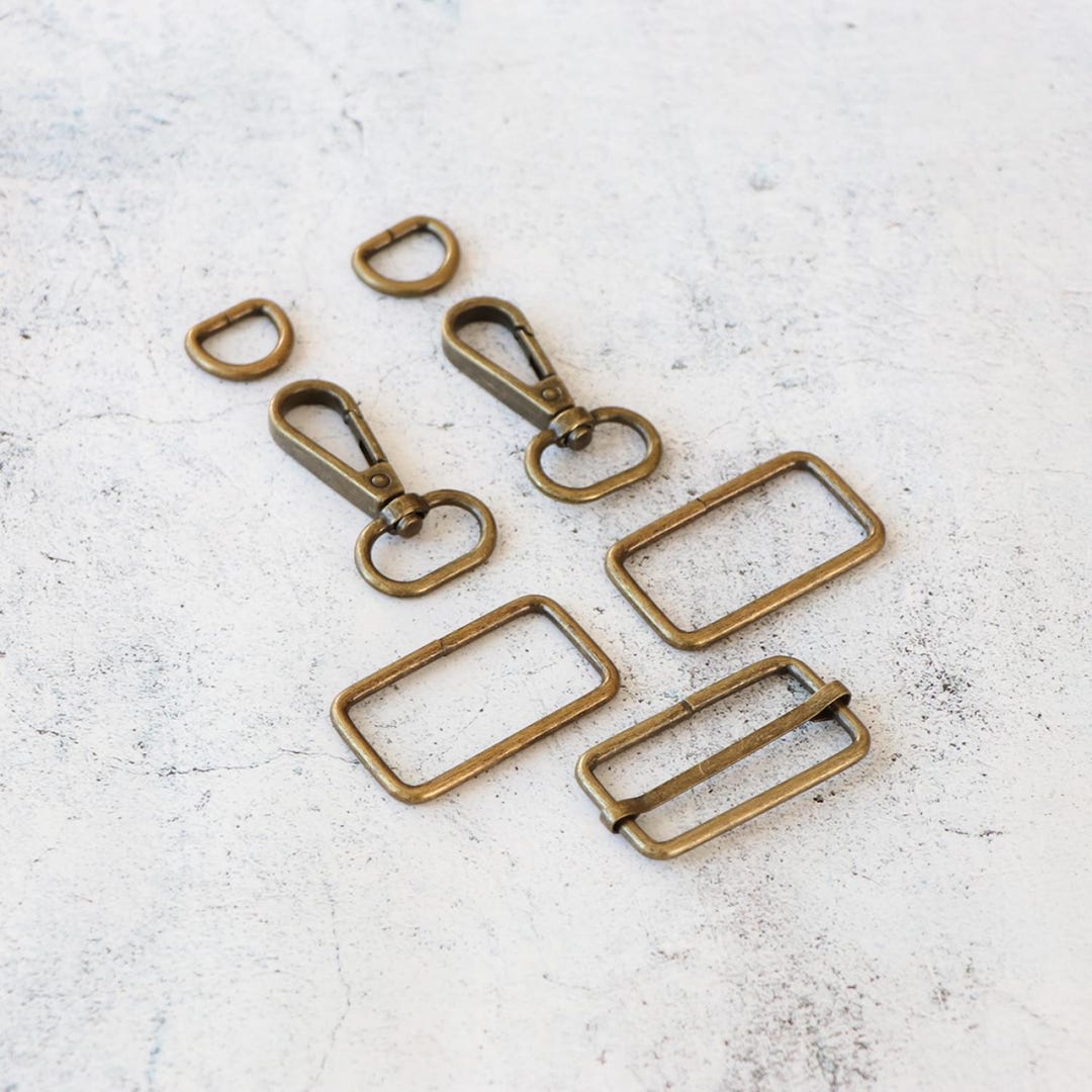 1-1/2" Wide Webbing Strap Hardware Kit Antique by Sallie Tomato, Purse ...