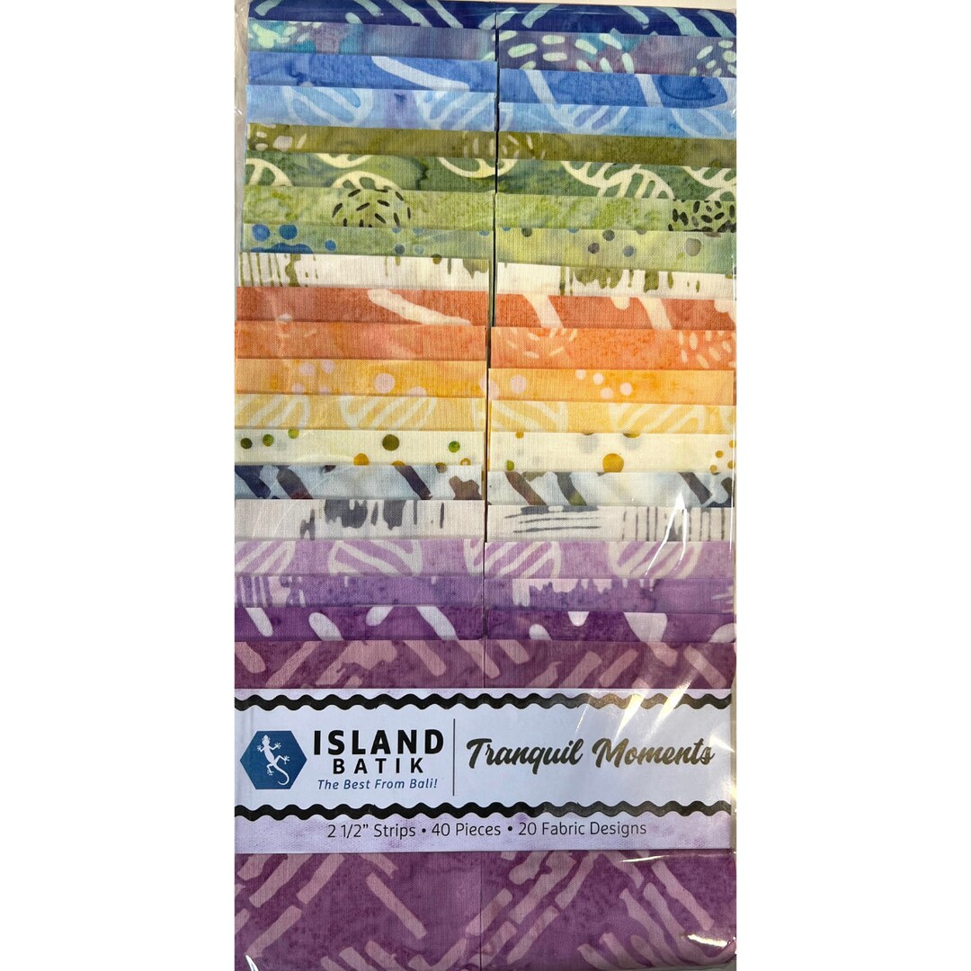 Tranquil Moments Batik Strip Pack by Carol Moelles, 40 Strips Jelly ...