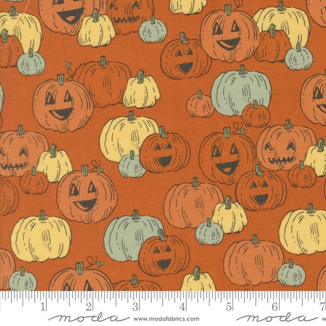 Moda Home Sweet Haunt Rust 20916-13, Stacy Iest Hsu Fabric, Halloween ...
