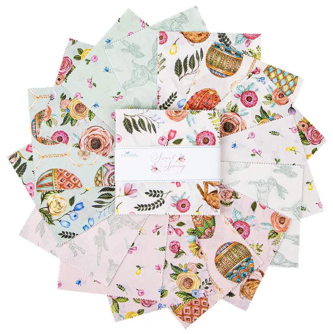 Sweet Spring 5" Stacker, Hester & Cook for Riley Blake Fabric, Rabbit ...