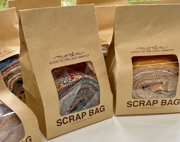 Moda Scrap Bag Fabric, Fabric Scraps, Quilting Cotton Fabrics, Strips ...