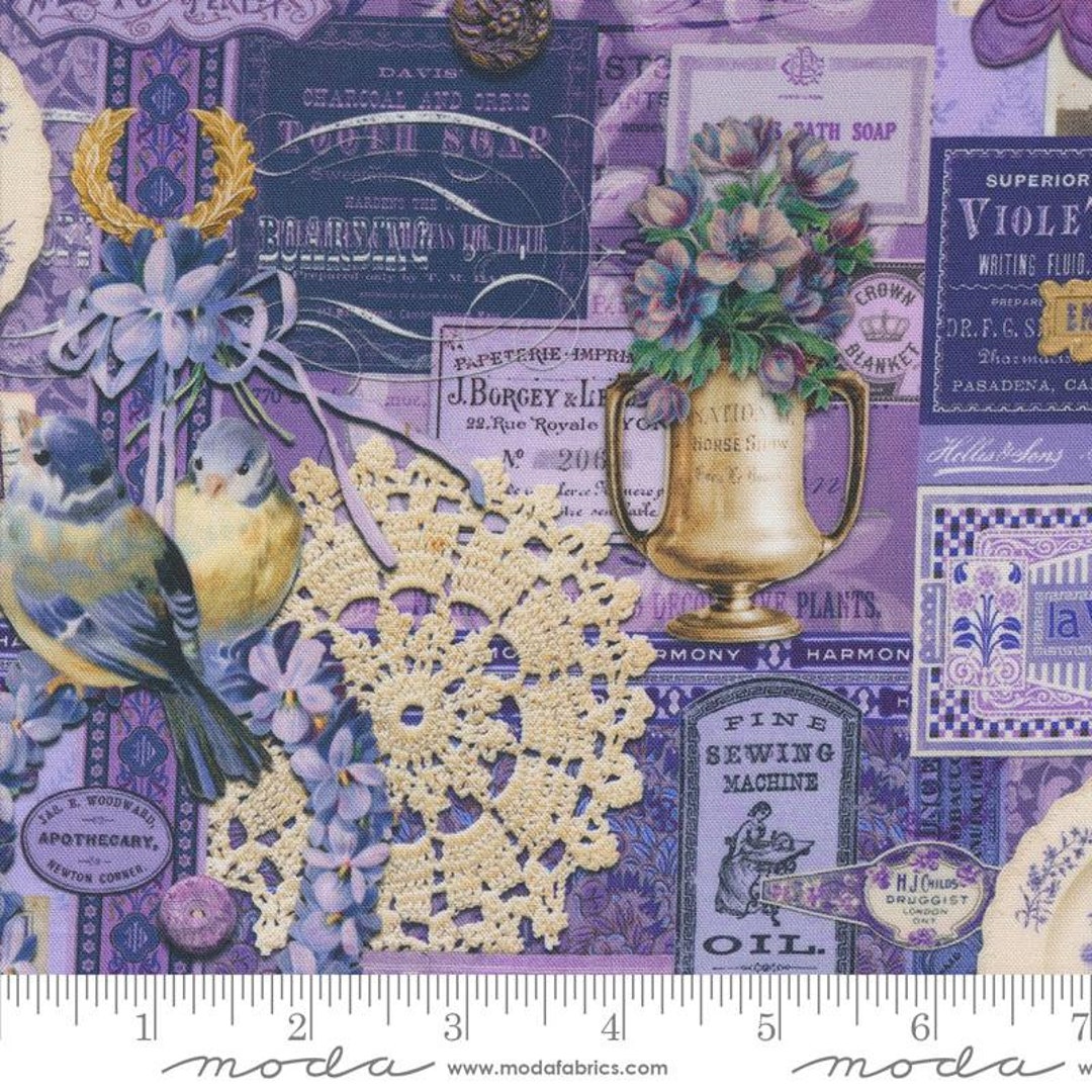 Cathe Holden Curated in Color Collage Patchwork Purple, 7460-17, Moda ...