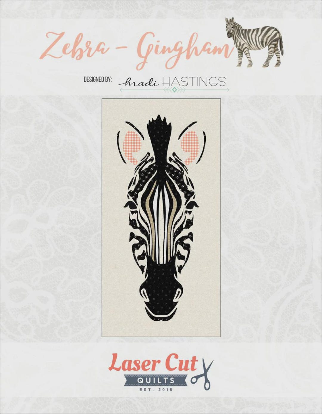 Zebra Laser-cut Quilt Kit, Quilting Kit Iron on Appliqué LCQF899079 ...