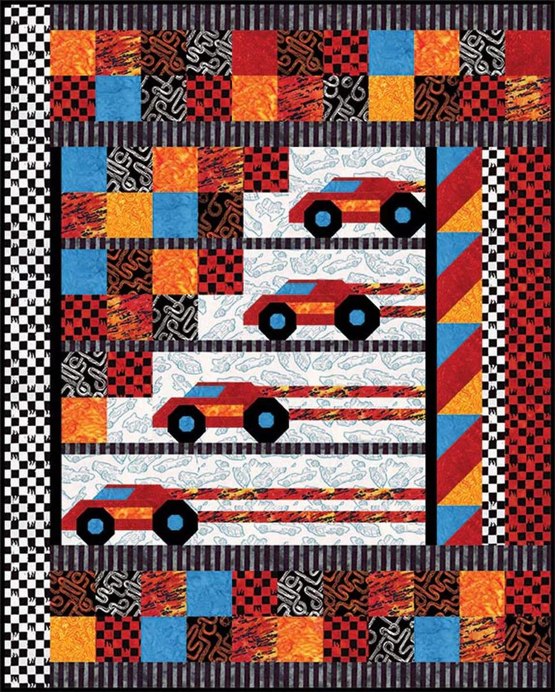 PRE-ORDER, Riley Blake Expressions Batiks Zoomaroo Quilt Kit, Full ...