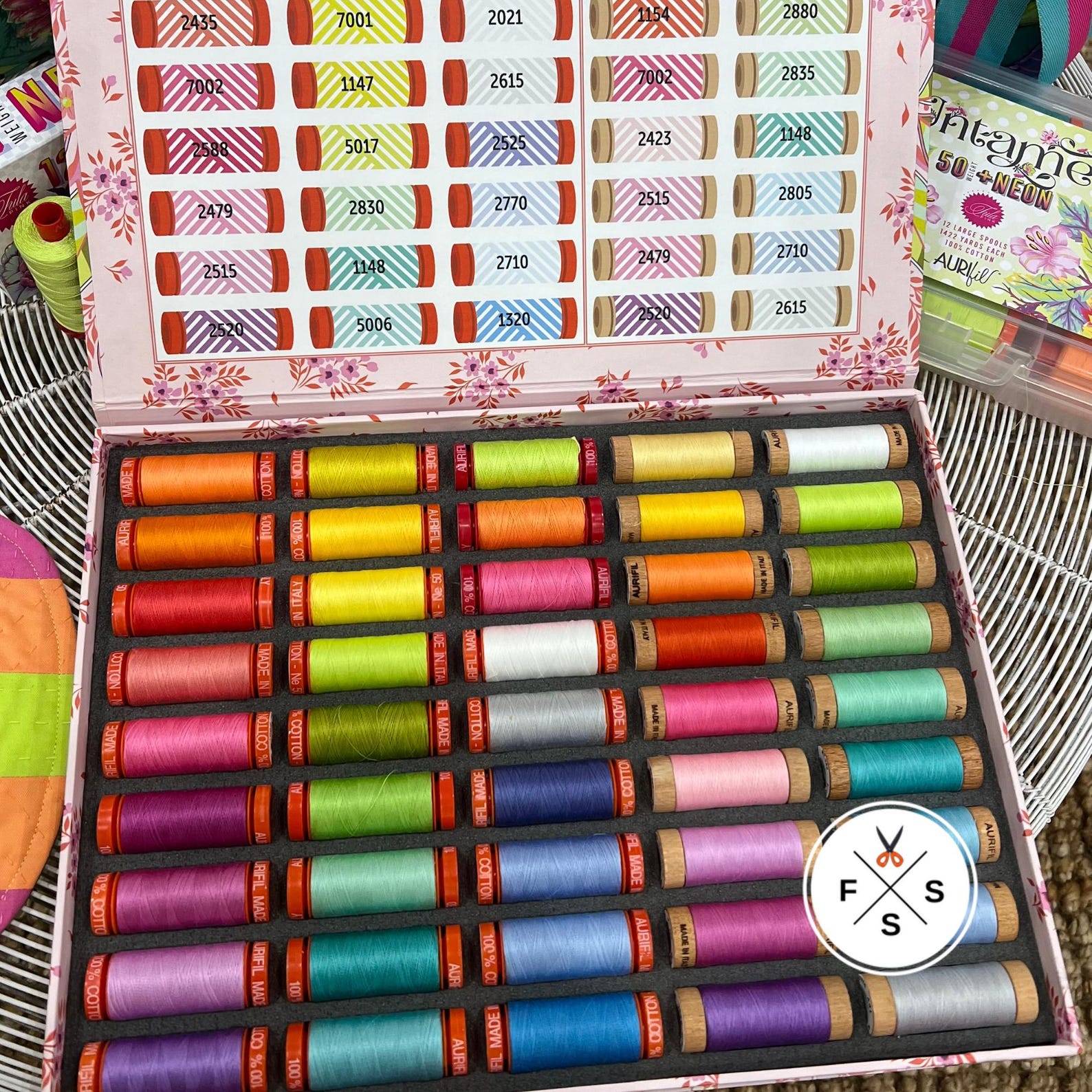 Tula Pink Full Moon Forest II Thread Set for Aurifil, 45 Spools ...
