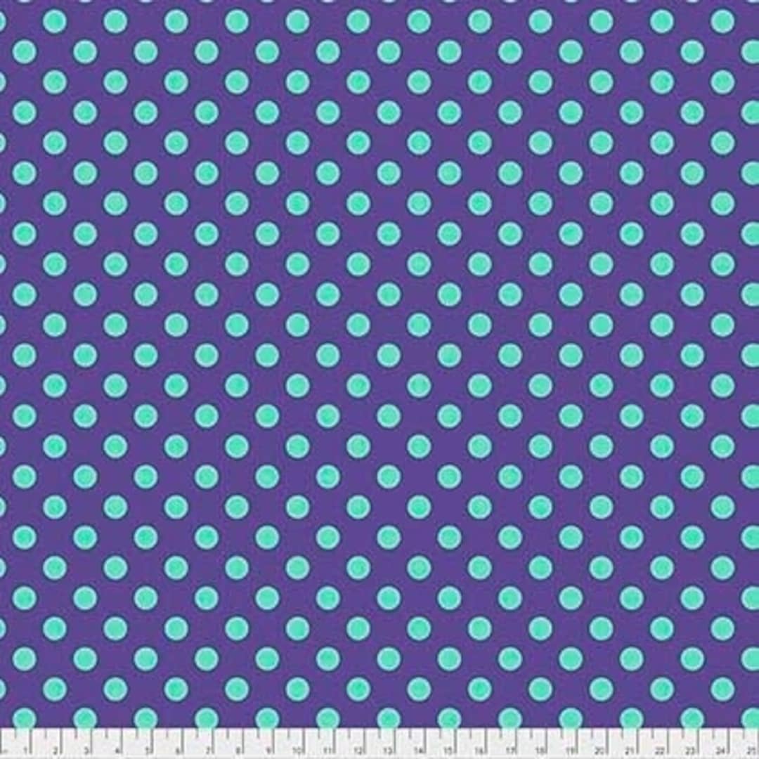 Tula Pink Pom Poms PWTP118 Iris, Free Spirit Fabric, 100% Cotton Polka ...