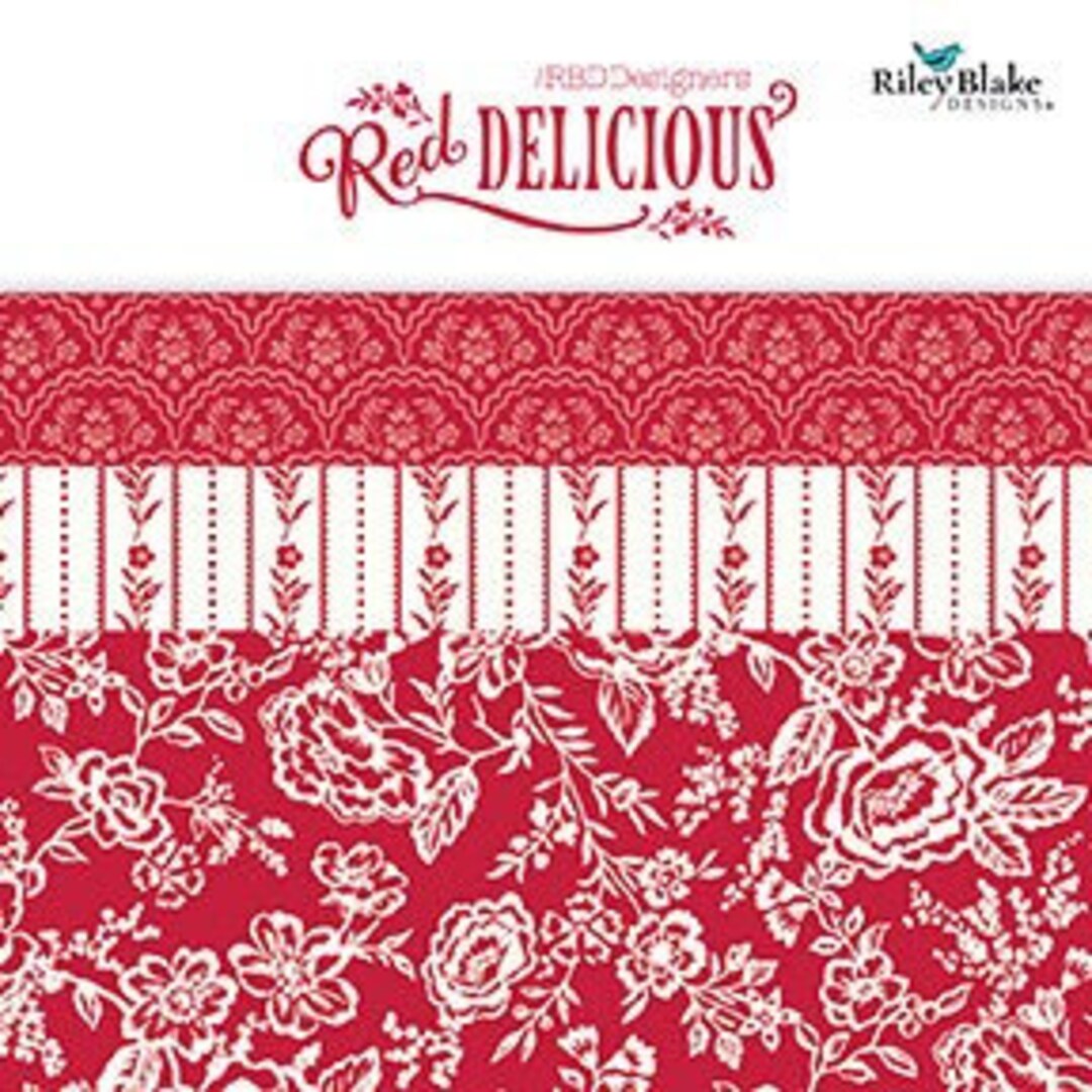 PRE-ORDER, Red Delicious 5 Stacker, Riley Blake Fabric, Apples Fruit ...