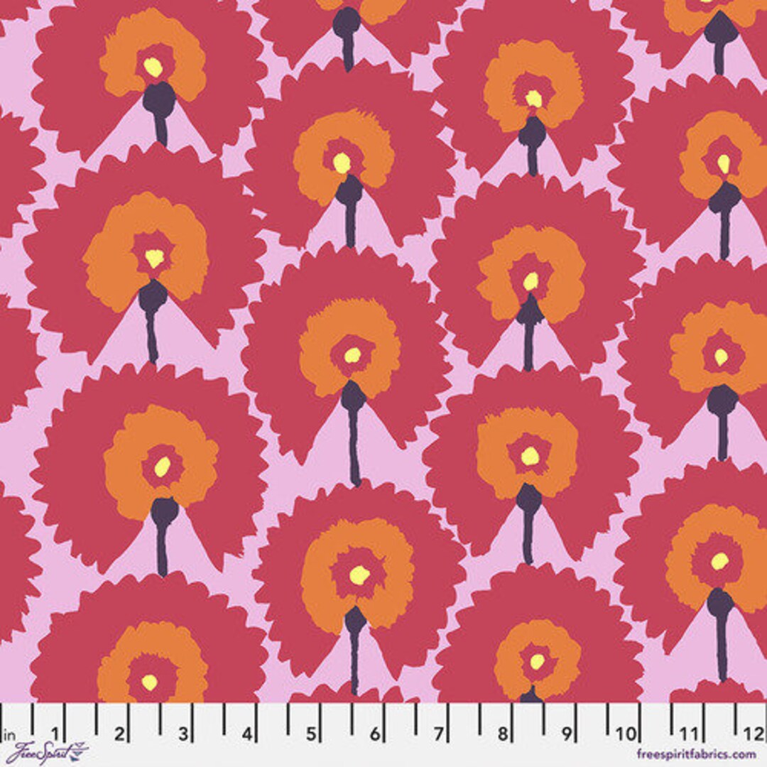 Kaffe Fassett, Regal Fans, PWGP188 Red, Kaffe Fassett Collective Fabric ...